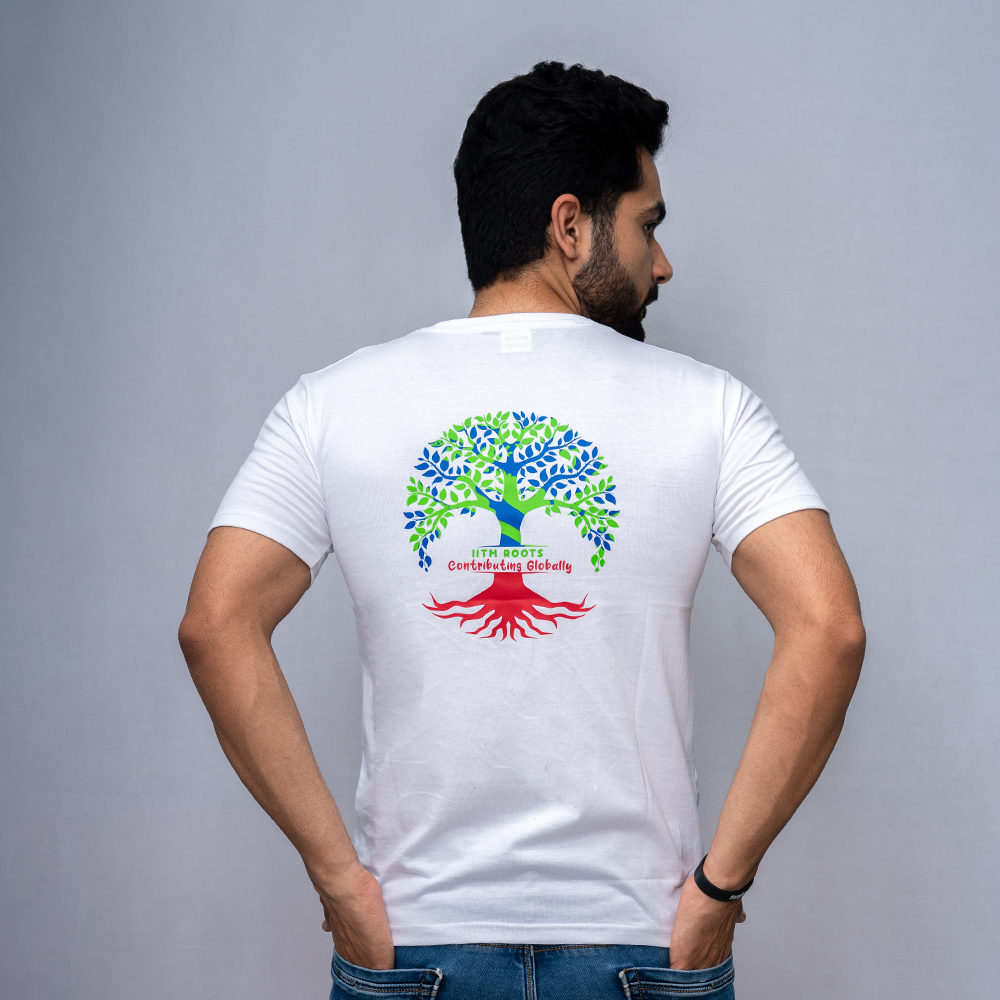 Round Neck Unisex T - Shirt | White | IITM Roots