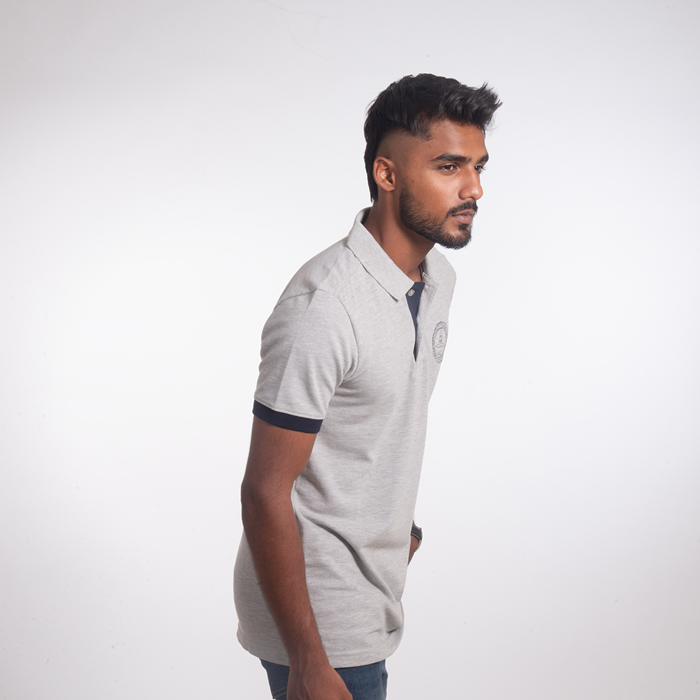 IITM Polo-Grey Melange Tshirt